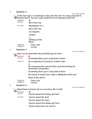 Week 6 Gravity Quiz - Weekly quizzes about textbooks and lectures - Question 1 10 out of 10 ...
