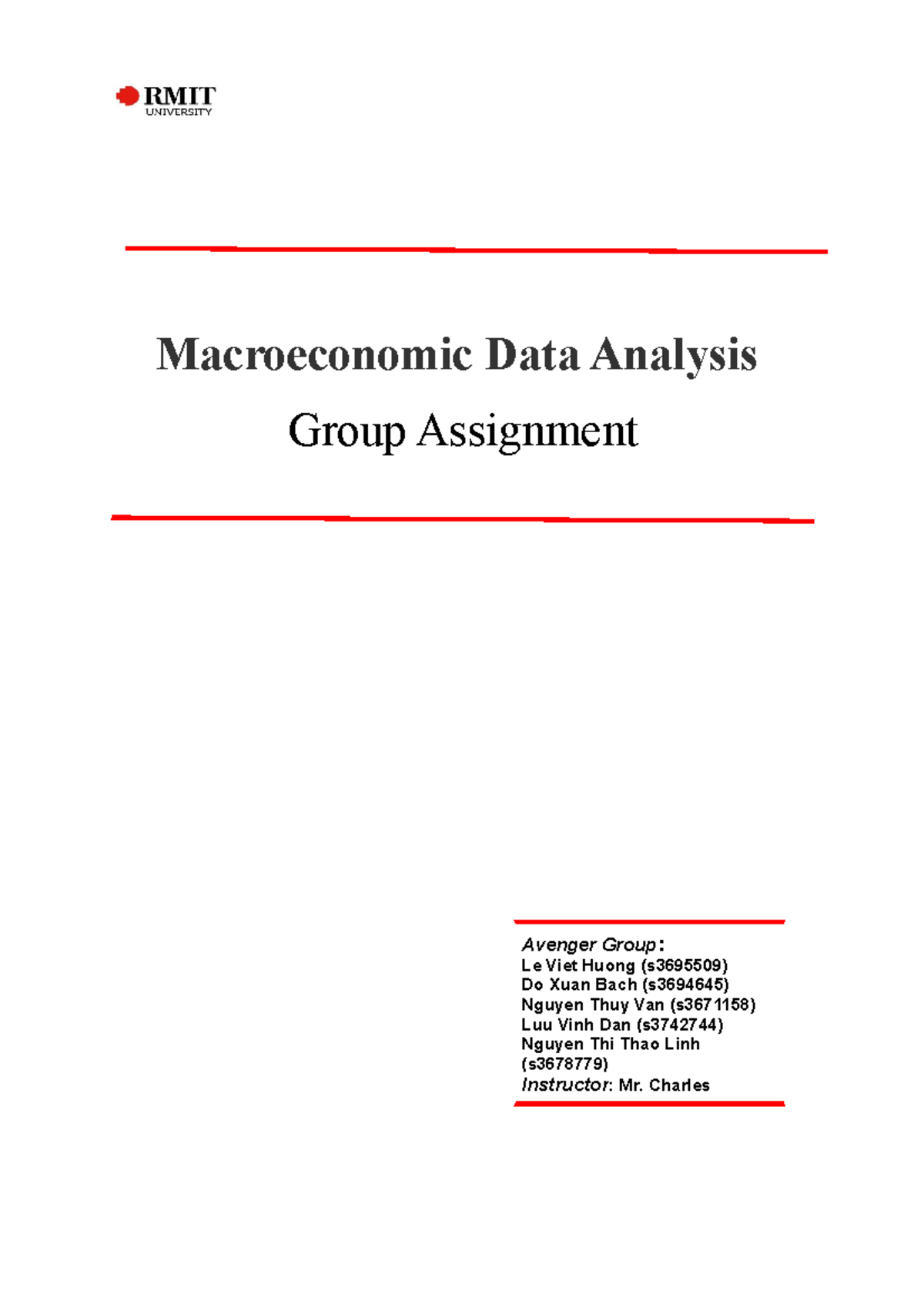 Macro-Group - title of the group assignment - Macroeconomic Data Analysis Group Assignment ...