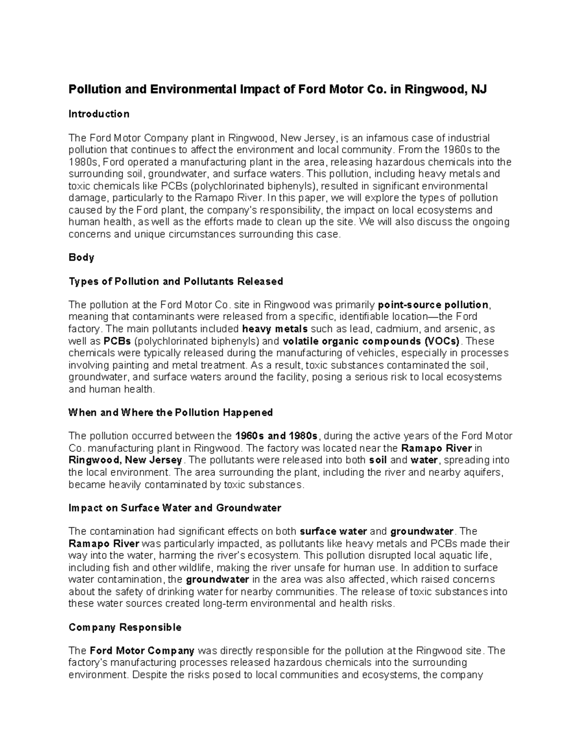 Untitled+document - chat gpt notes - Pollution and Environmental Impact ...