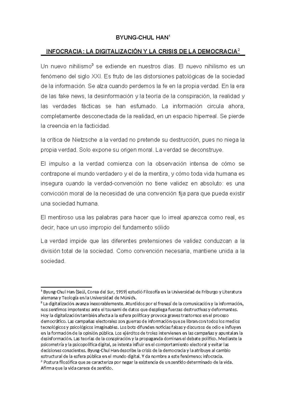 Byung-CHUL HAN - Infocracia - BYUNG-CHUL HAN 1 INFOCRACIA: LA ...