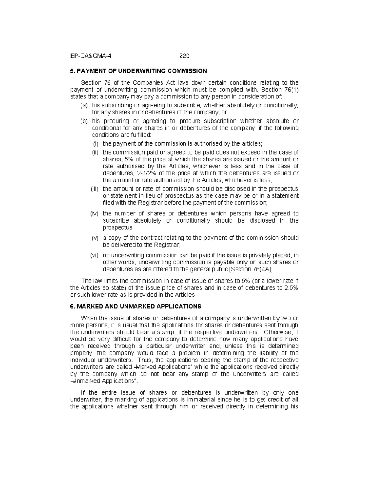 Accounting-81 - N/A - EP-CA&CMA-4 220 5. PAYMENT OF UNDERWRITING ...