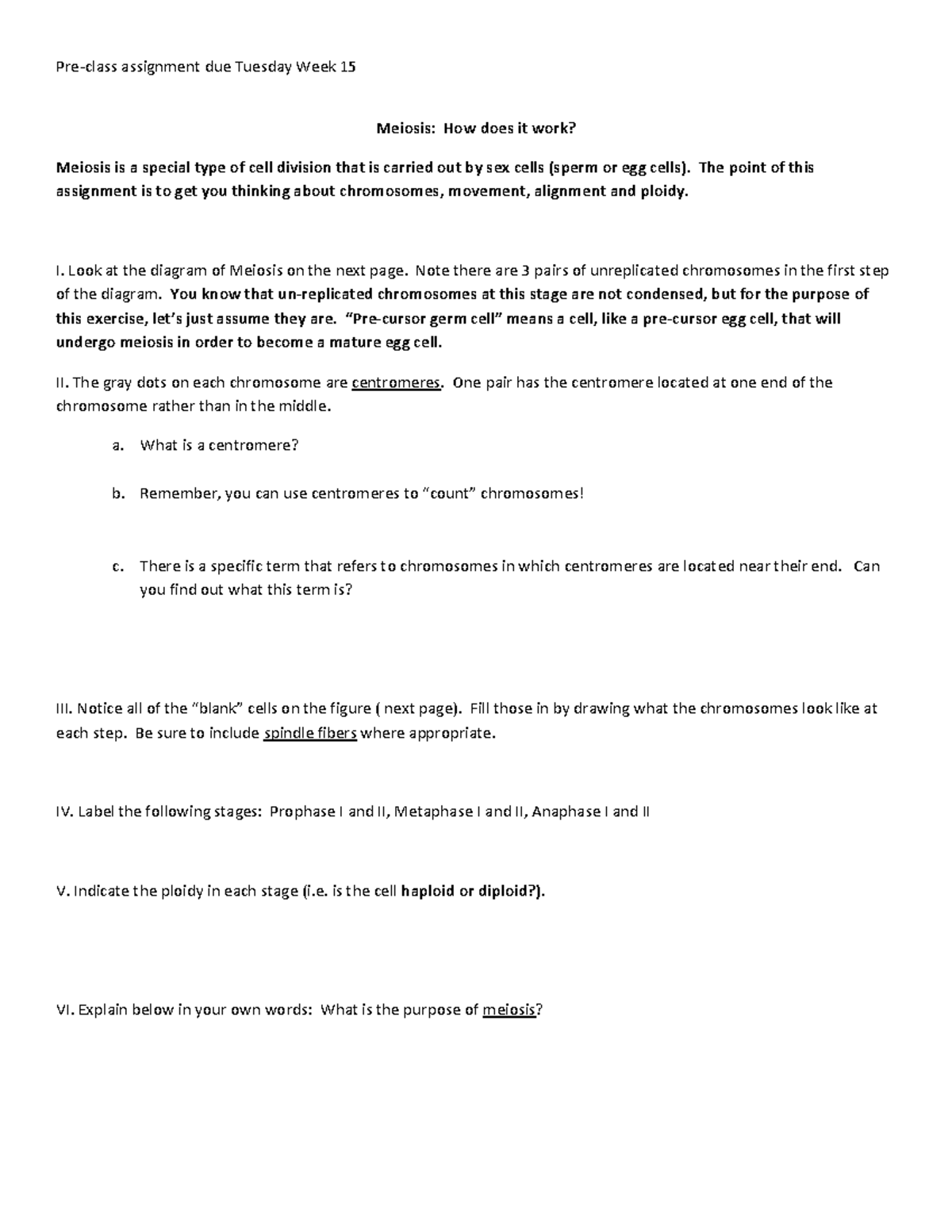 Pre-class homework due Tuesday Week 15 201 6 - Pre-class assignment due ...