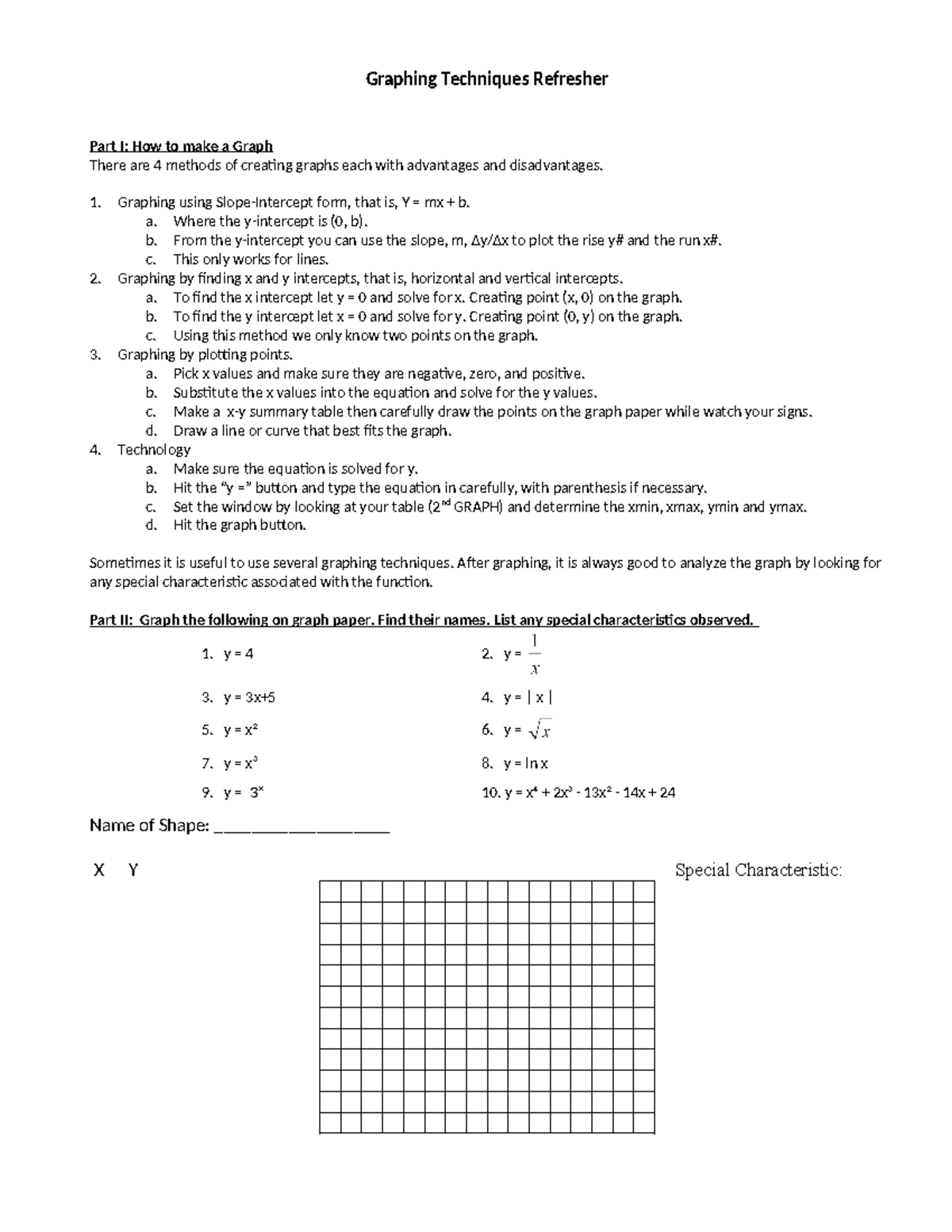 Graphing Refresher PR - see title - Graphing Techniques Refresher Part I: How to make a Graph ...
