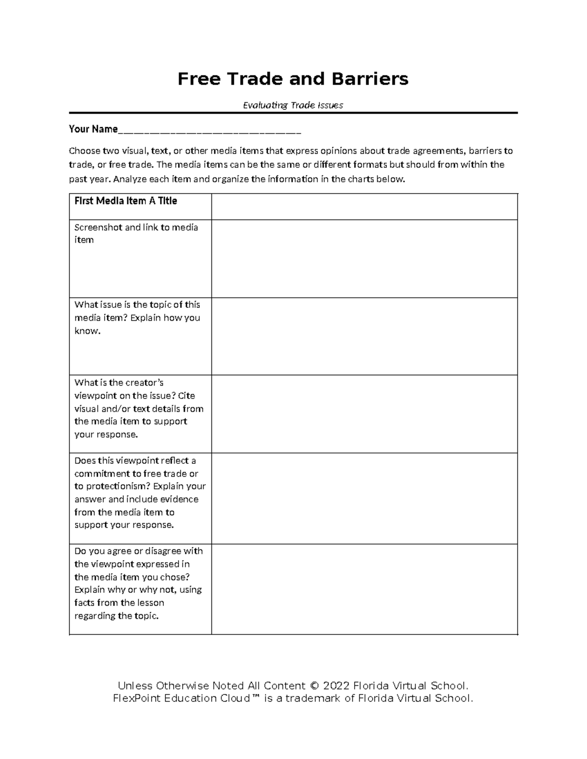 Free trade and barriers assignment template - Free Trade and Barriers ...