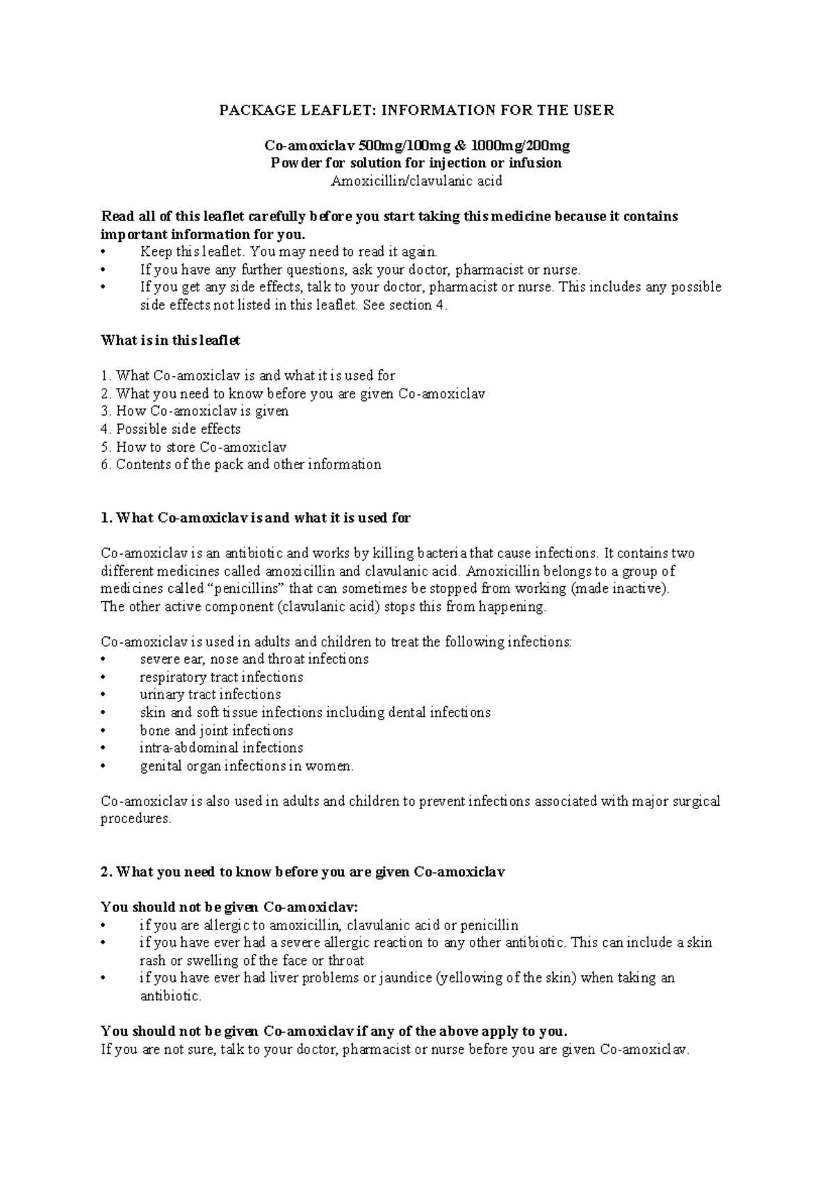 Pil - Weffd - PACKAGE LEAFLET: INFORMATION FOR THE USER Co-amoxiclav ...