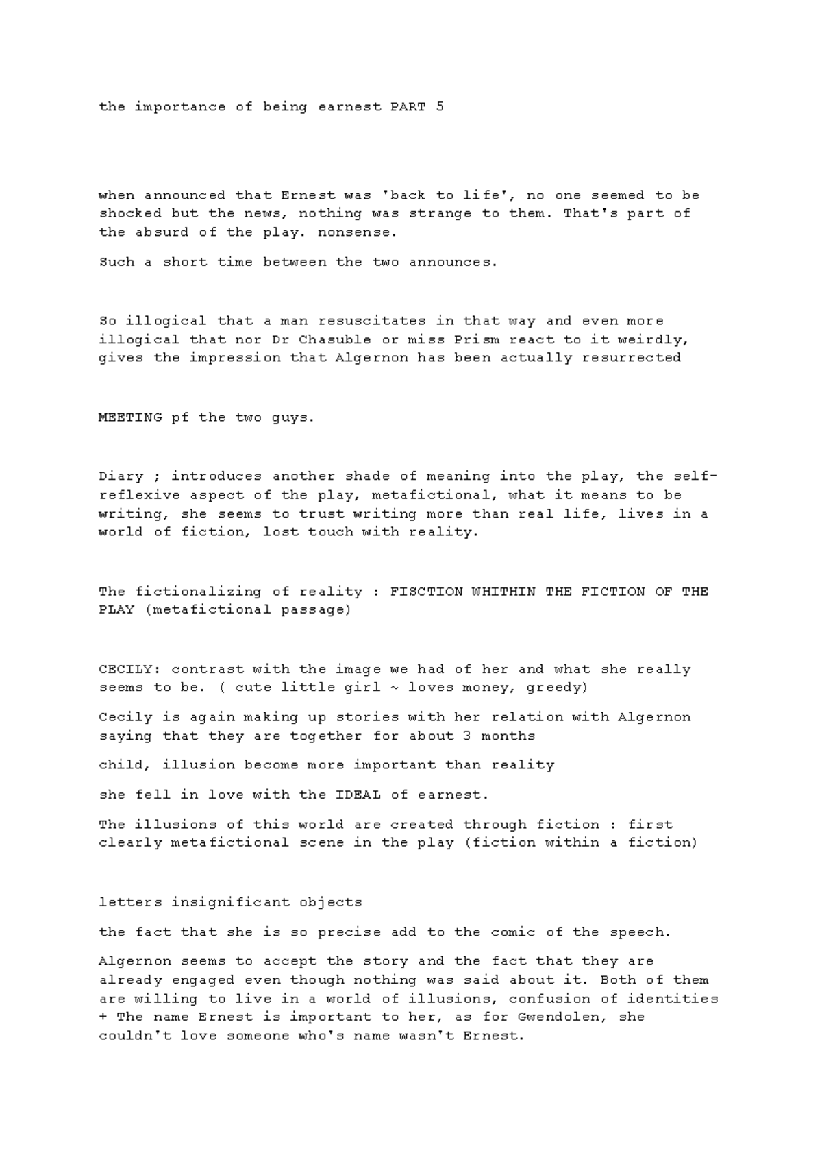 The importance of being earnest notes Germb 115 p-3 - the importance of ...
