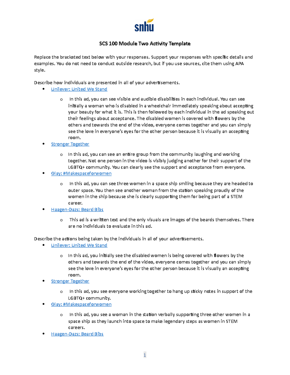 SCS 100 Module Two Activity Template - SCS 100 Module Two Activity ...