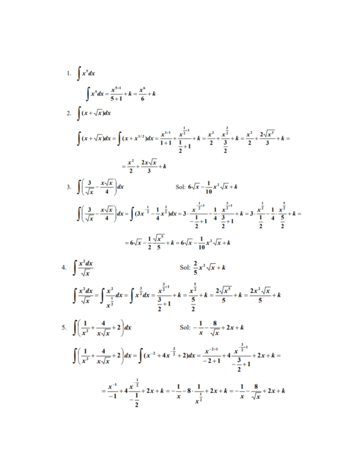 Integrales indefinidas - Calculo diferencial e integral - Studocu