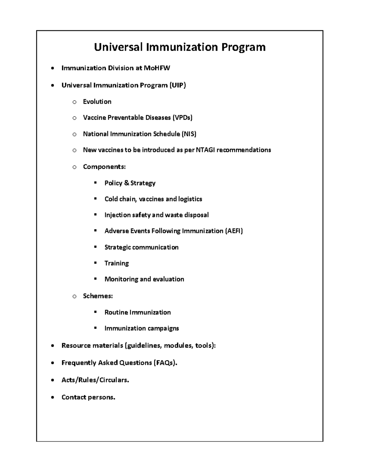Principles of vaccination - Universal Immunization Program Immunization ...