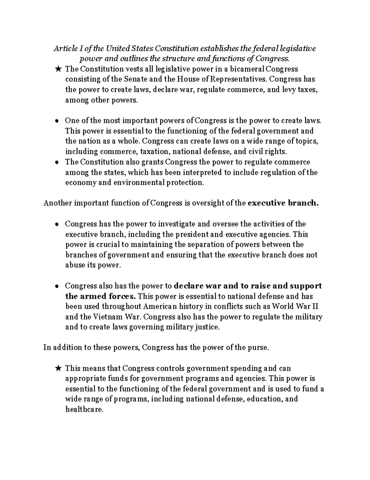 Article I explained - Article I of the United States Constitution ...