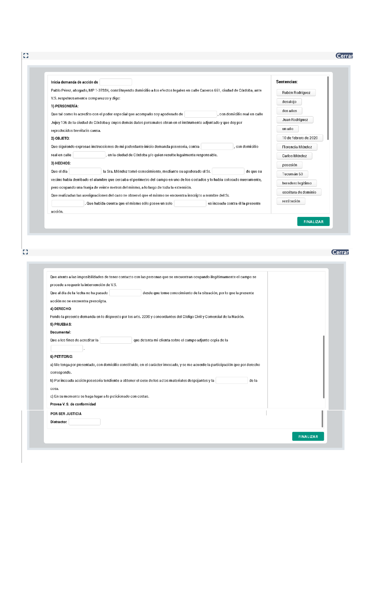 API N°1 100% - Derecho privado V - Warning: TT: undefined function: 32 - Studocu