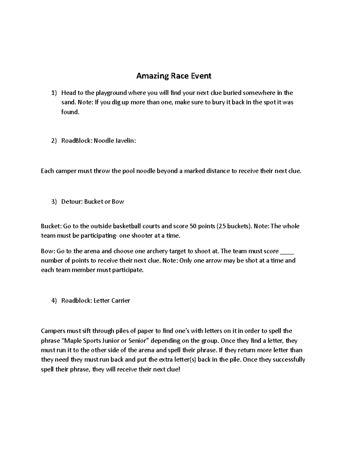 Amazing Race Event - A fun activity where students will be engaged ...