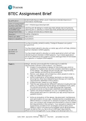 Unit 7 - Business Decision Making BTEC specification - Pearson BTEC ...