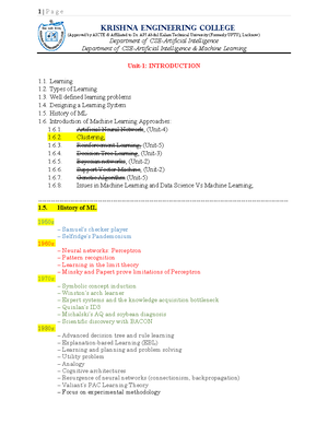 Mlt - Machine Learning Techniques - Studocu