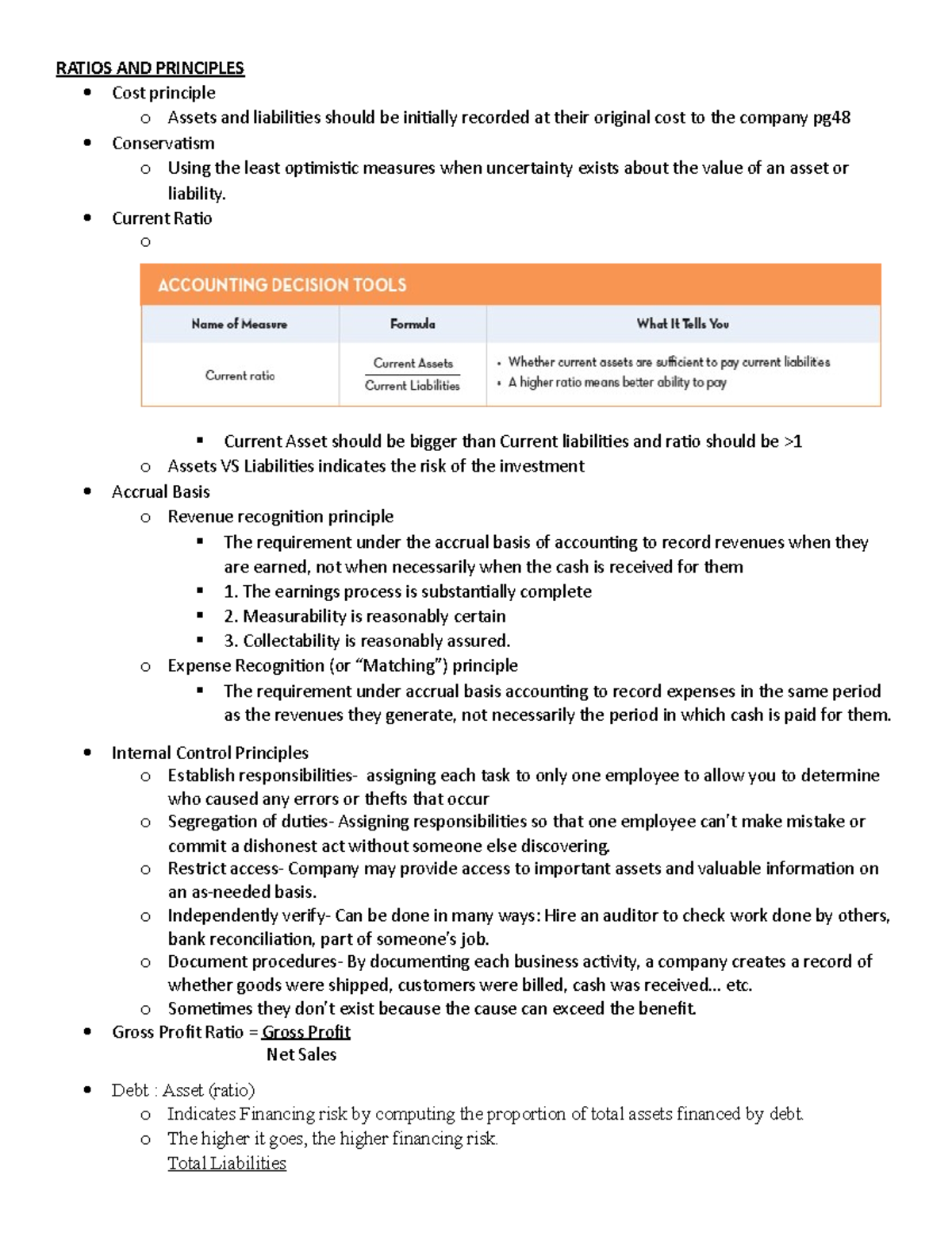Ratios AND Principles - mgab01 - U of T - Studocu