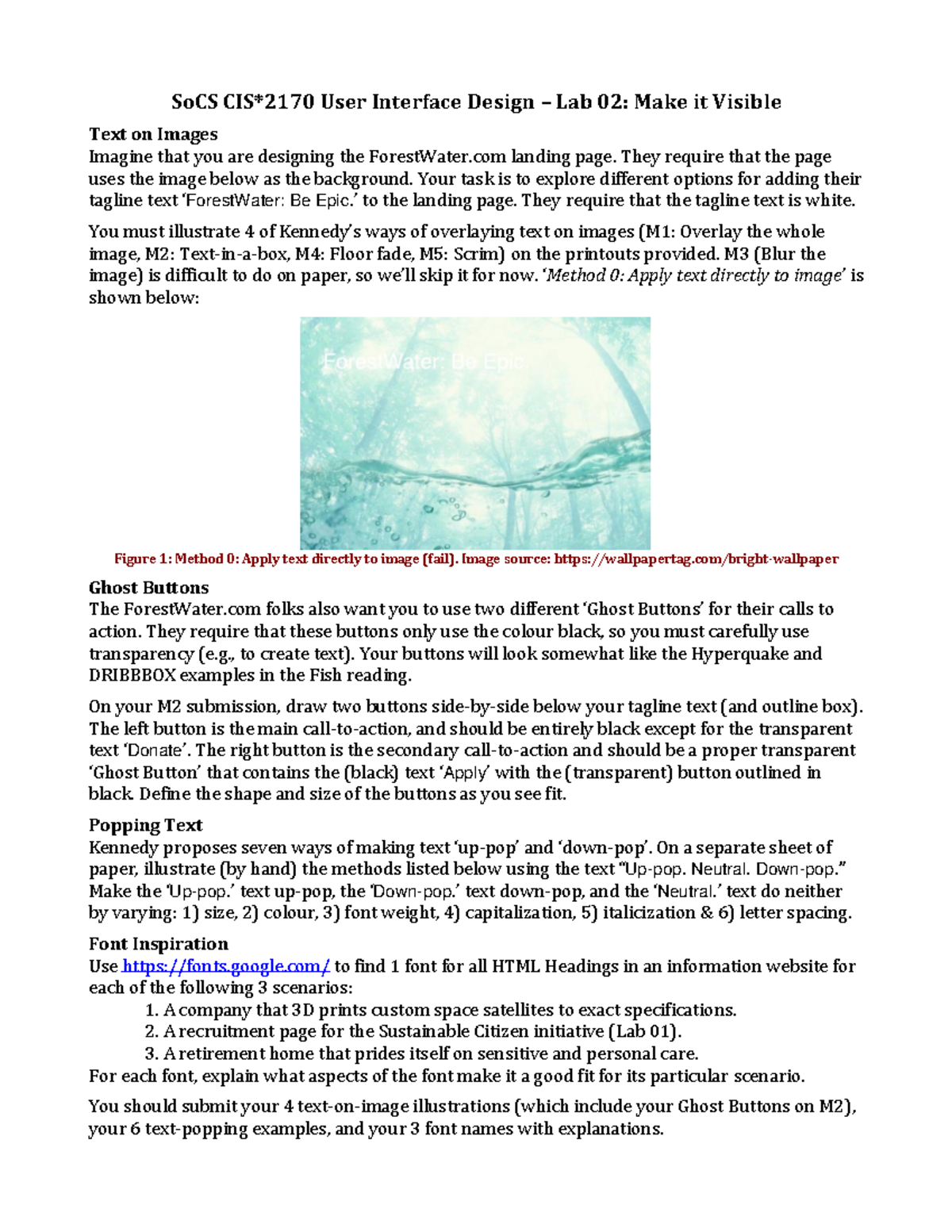 UI Design Lab 2 - SoCS CIS*2170 User Interface Design – Lab 02: Make it ...