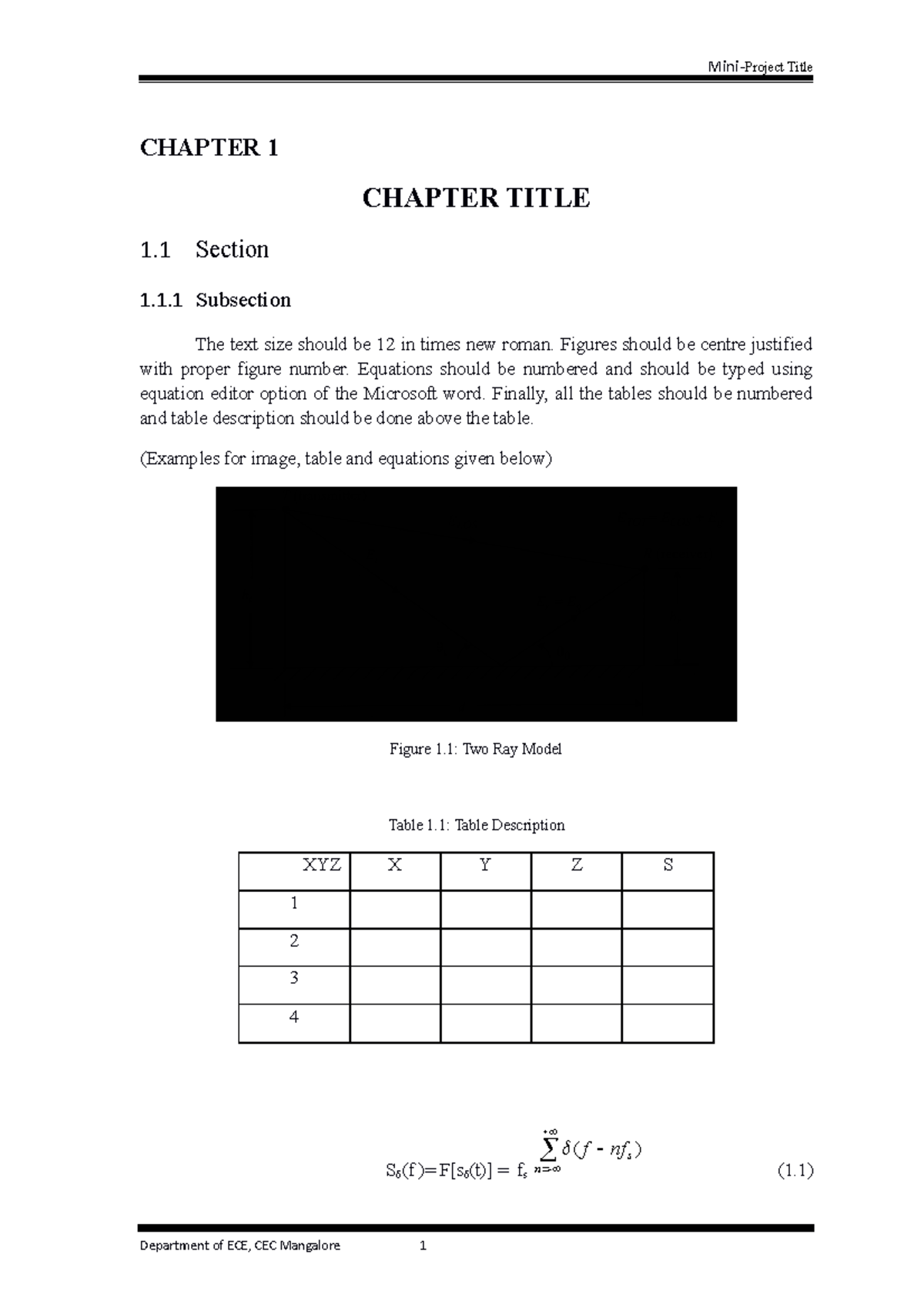 Sample chapter page mini projectwithout comments - Mini-Project Title ...