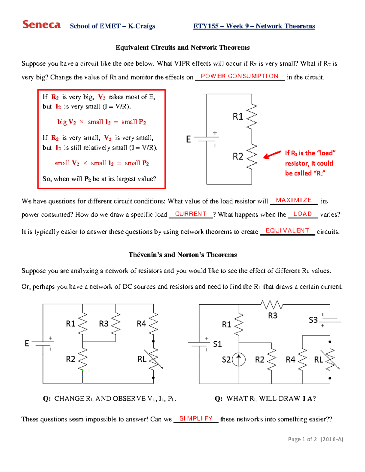 ETY155- Lecture-WEEK 9 Full Network Theorems - Page 1 of 2 (2016‐A ...
