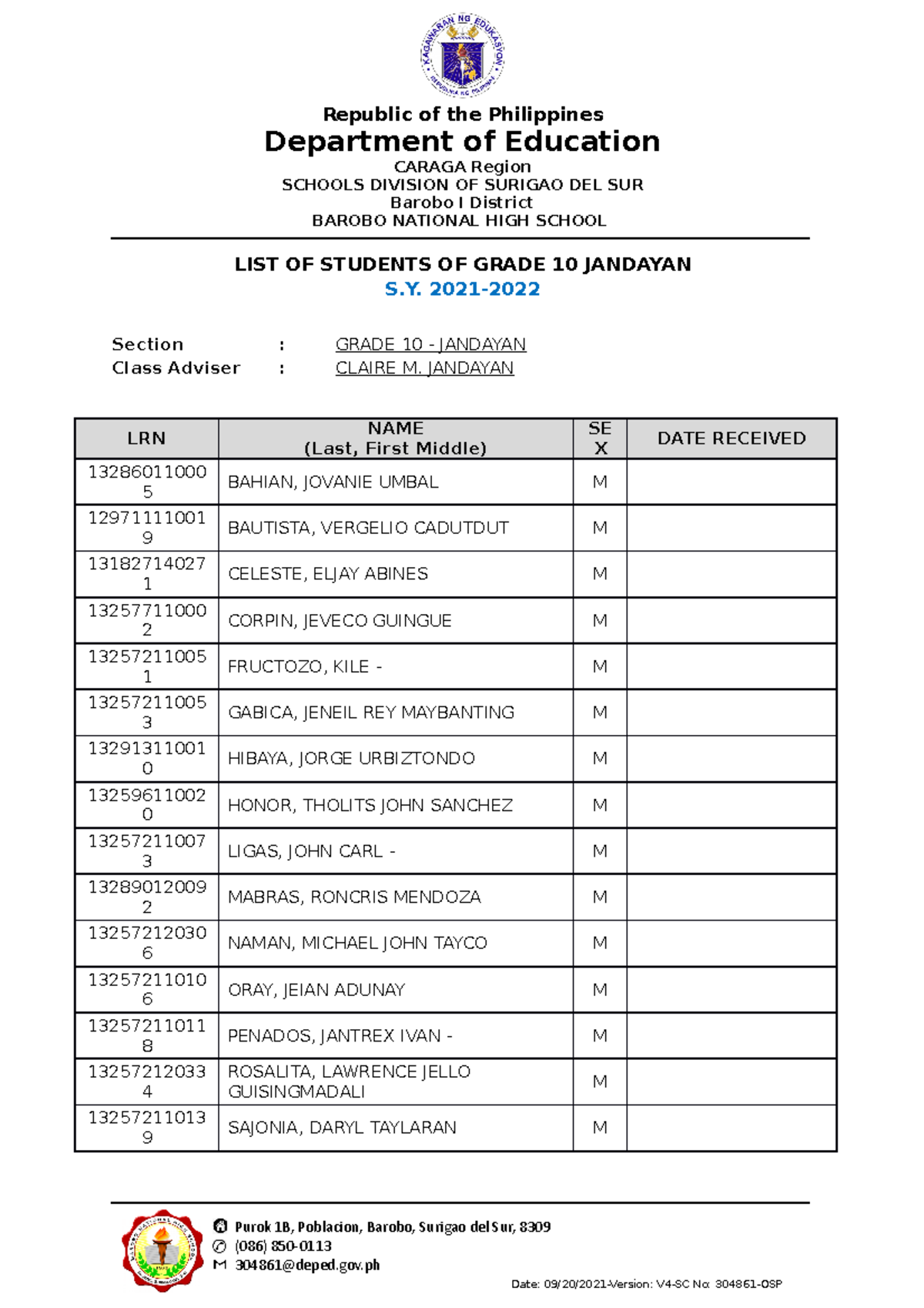 Checking-Checklist - This is important - Department of Education CARAGA ...