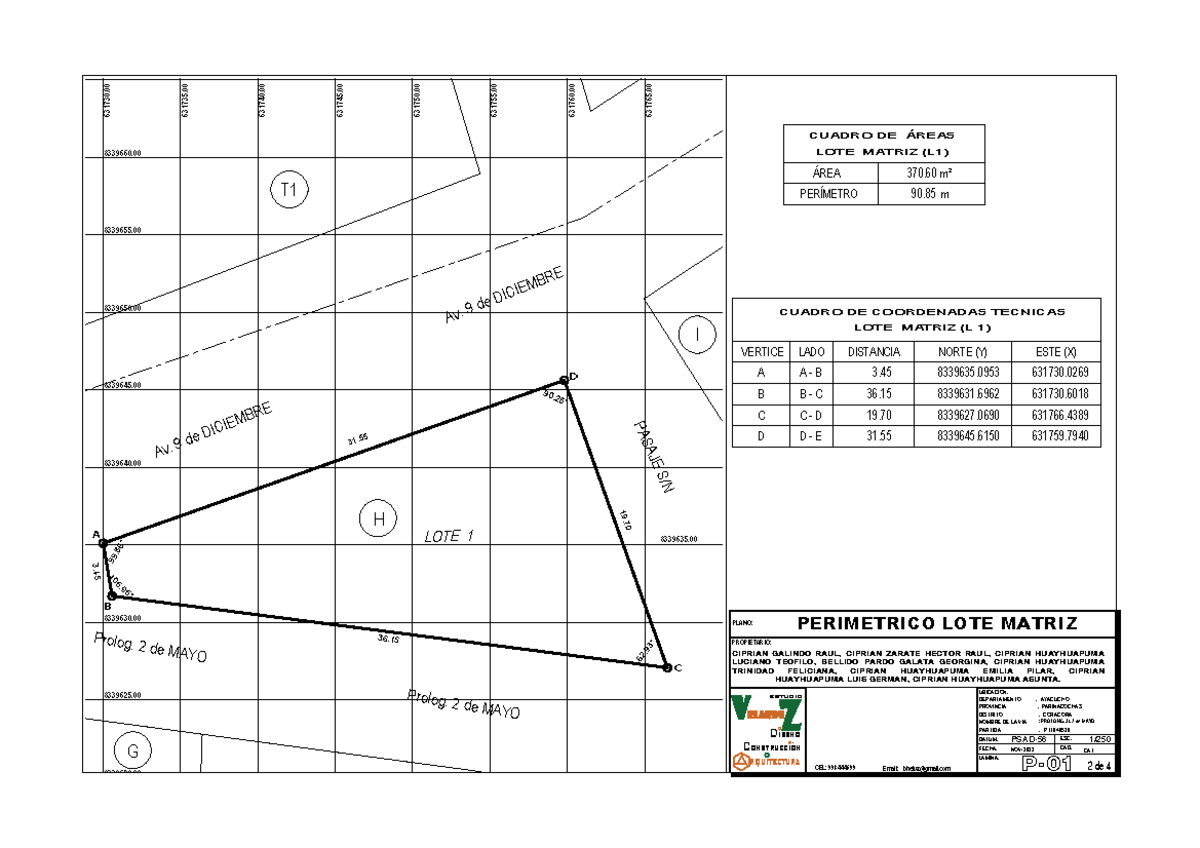 LOTE Matriz - practica de subdivision de lote urbano para ser aprobado ...