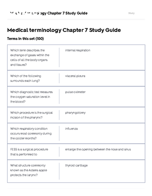 Medical Terminology Quizes and Tests Flashcards Quizlet - Medical ...