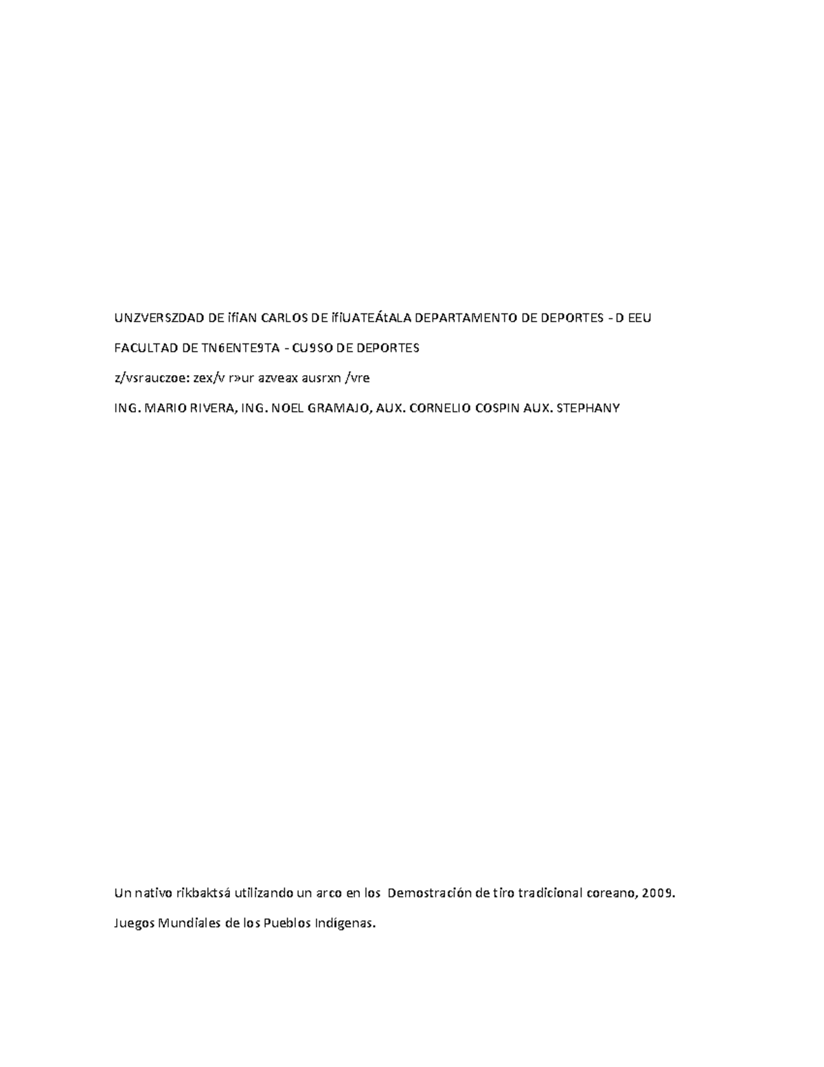 Tiro con arco - Tiro con arco - UNZVERSZDAD DE ifiAN CARLOS DE ...