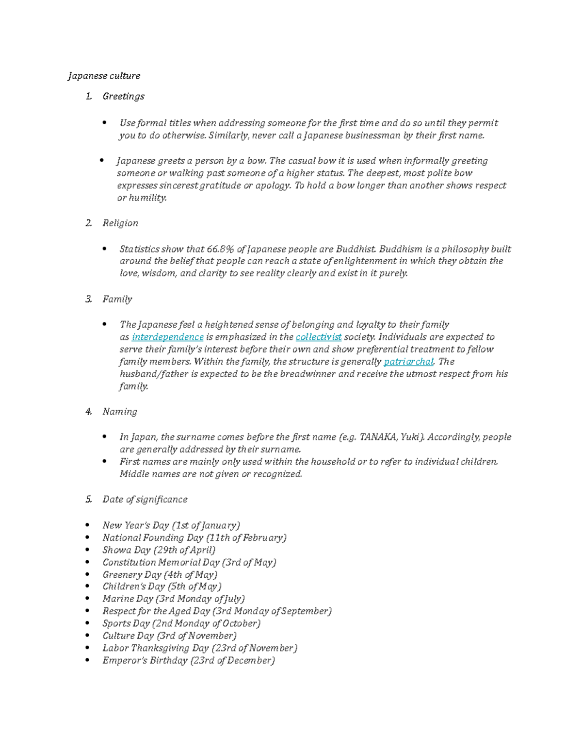 Japanese culture - Greetings Use formal titles when addressing someone ...