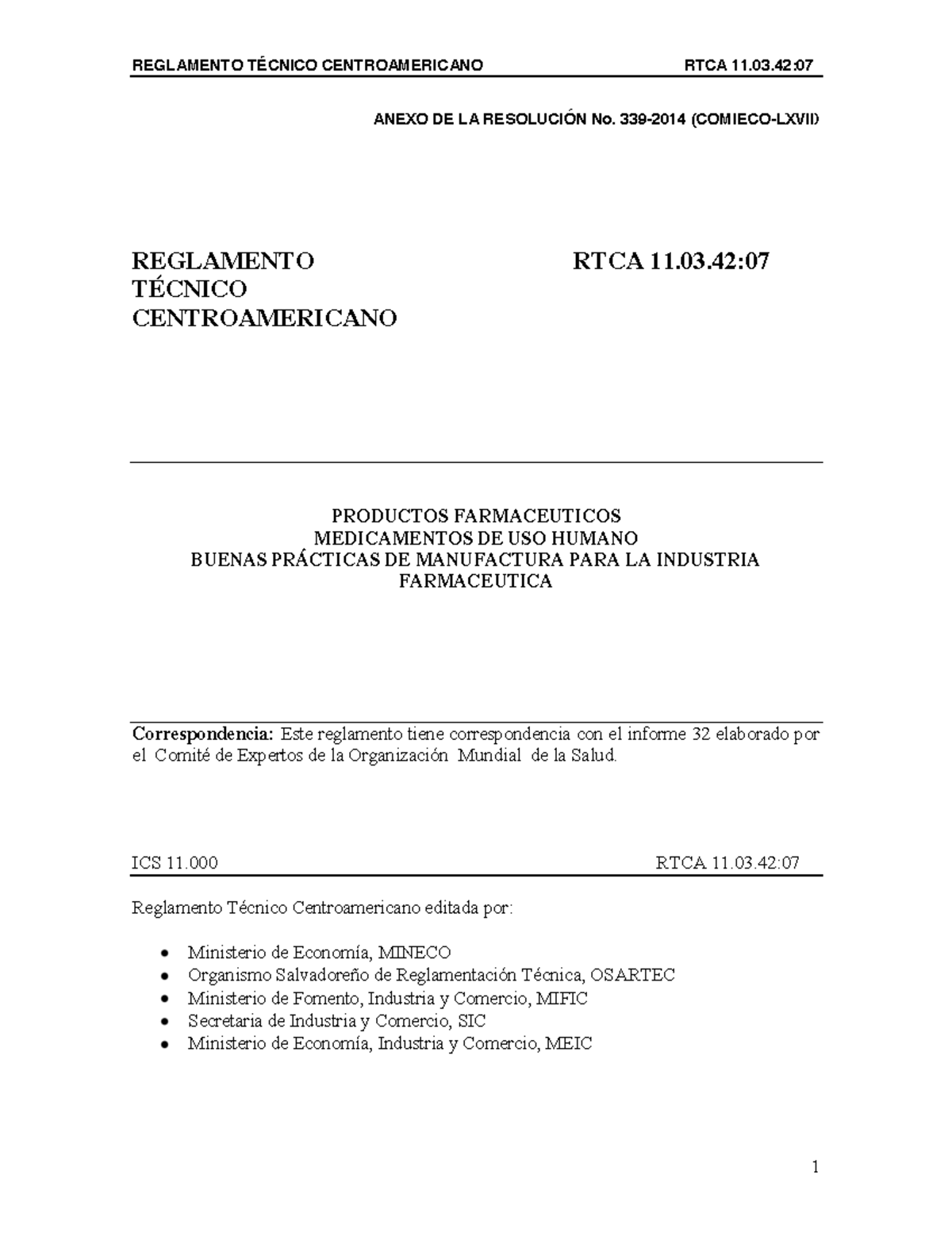 Bpm farmaceutica - resumen - ANEXO DE LA RESOLUCIÓN No. 339-2014 ...