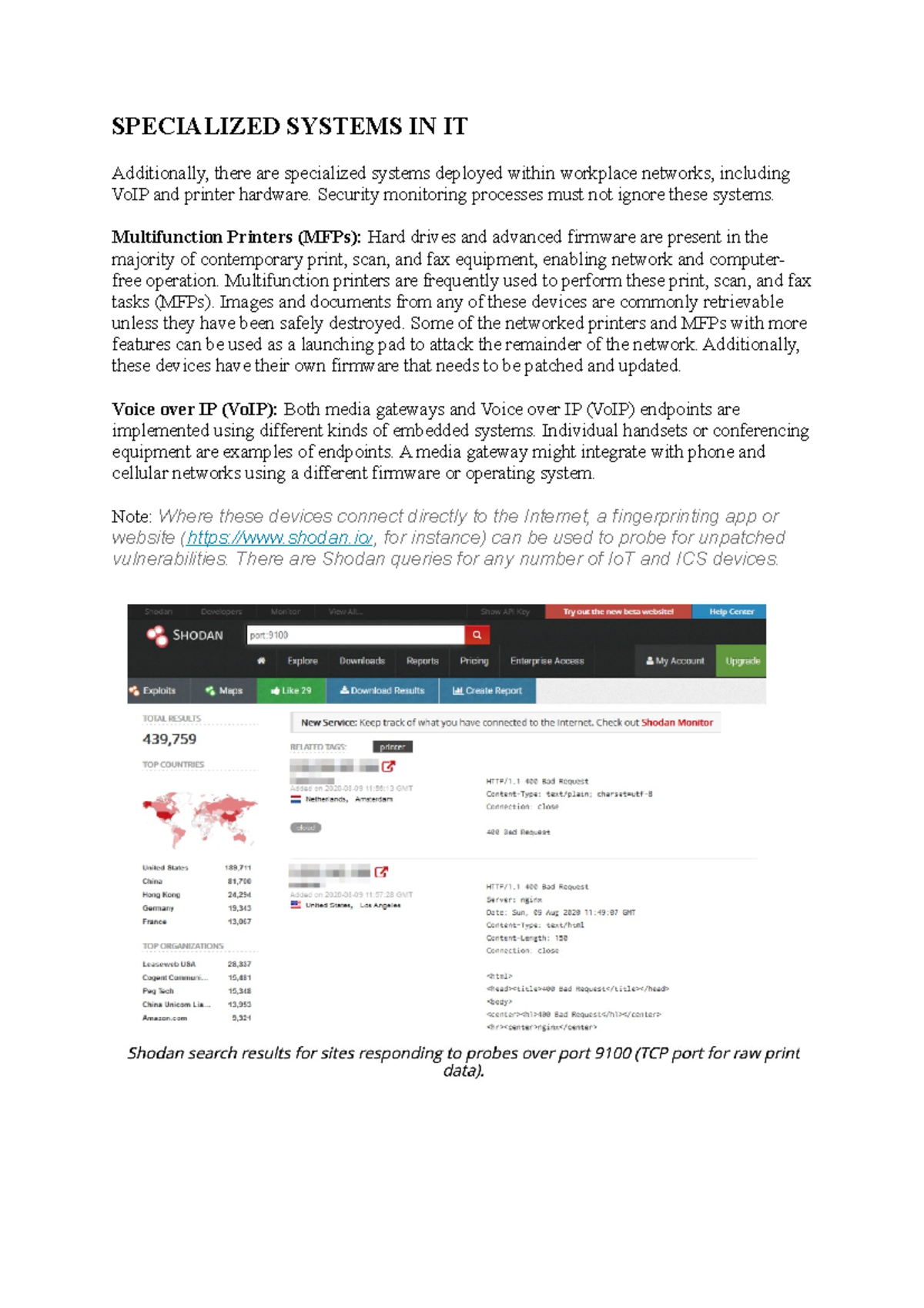 Embedded System Security - SPECIALIZED SYSTEMS IN IT Additionally ...