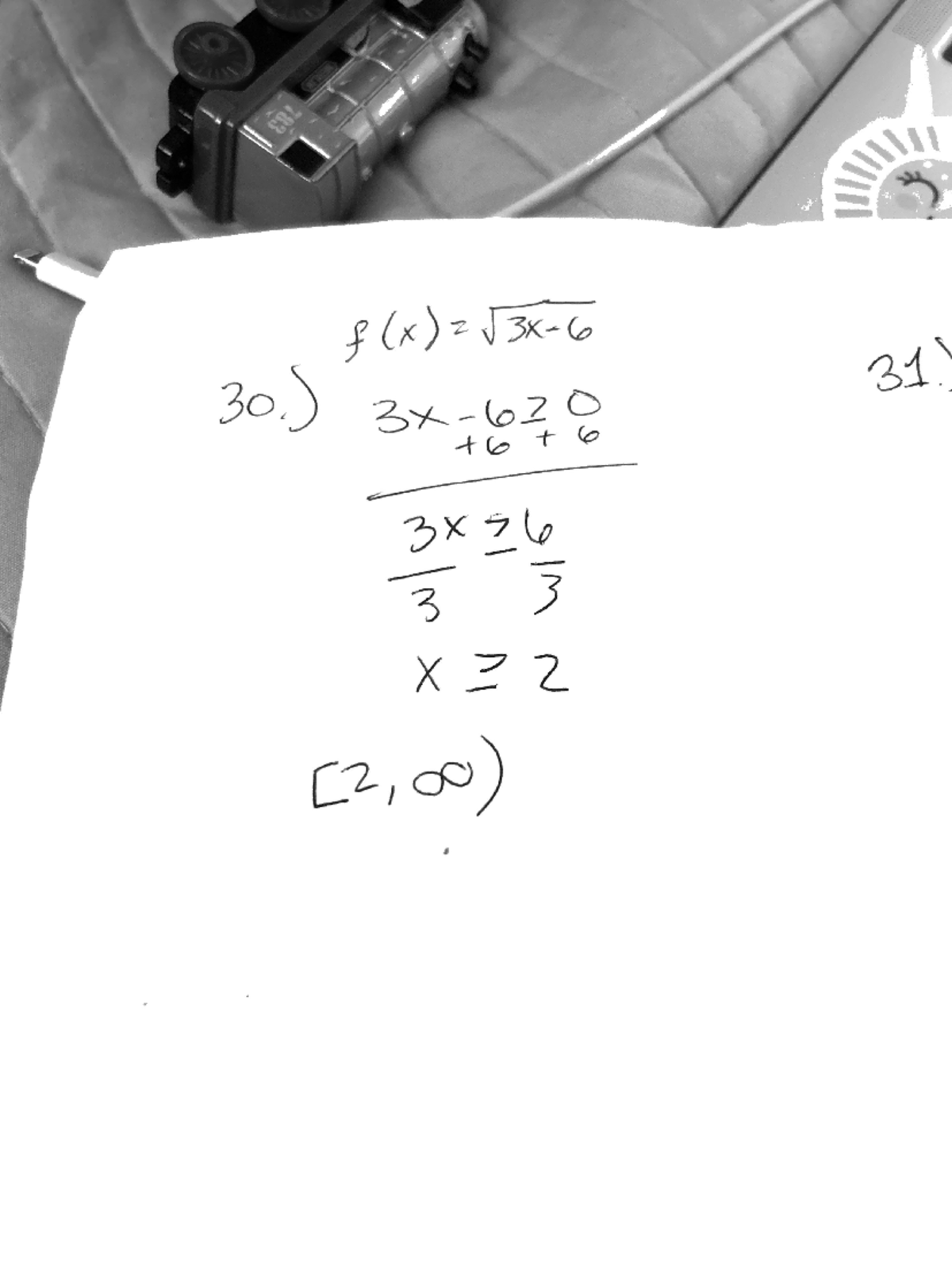 2024-07-10 22-48 - math assignment - MATH 353 - f(x) Z 3x-6 30.) 3x-630 ...