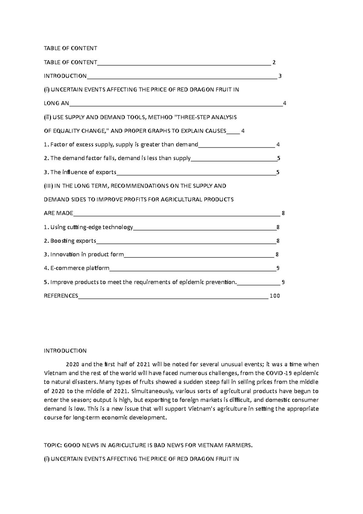 Bài 3 CTY CỔ PHẦN - English - TABLE OF CONTENT TABLE OF - Studocu