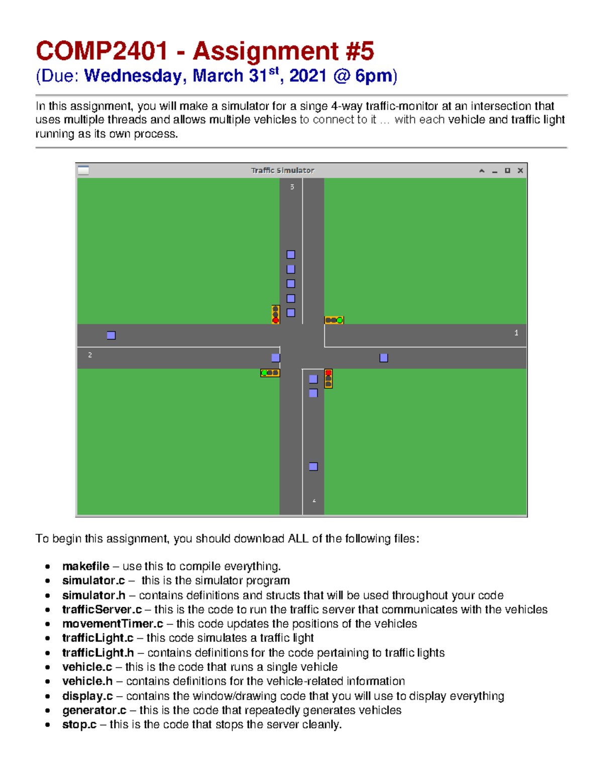 COMP2401 A5 W2021 - COMP2401 - Assignment (Due: Wednesday, March 31 st ...
