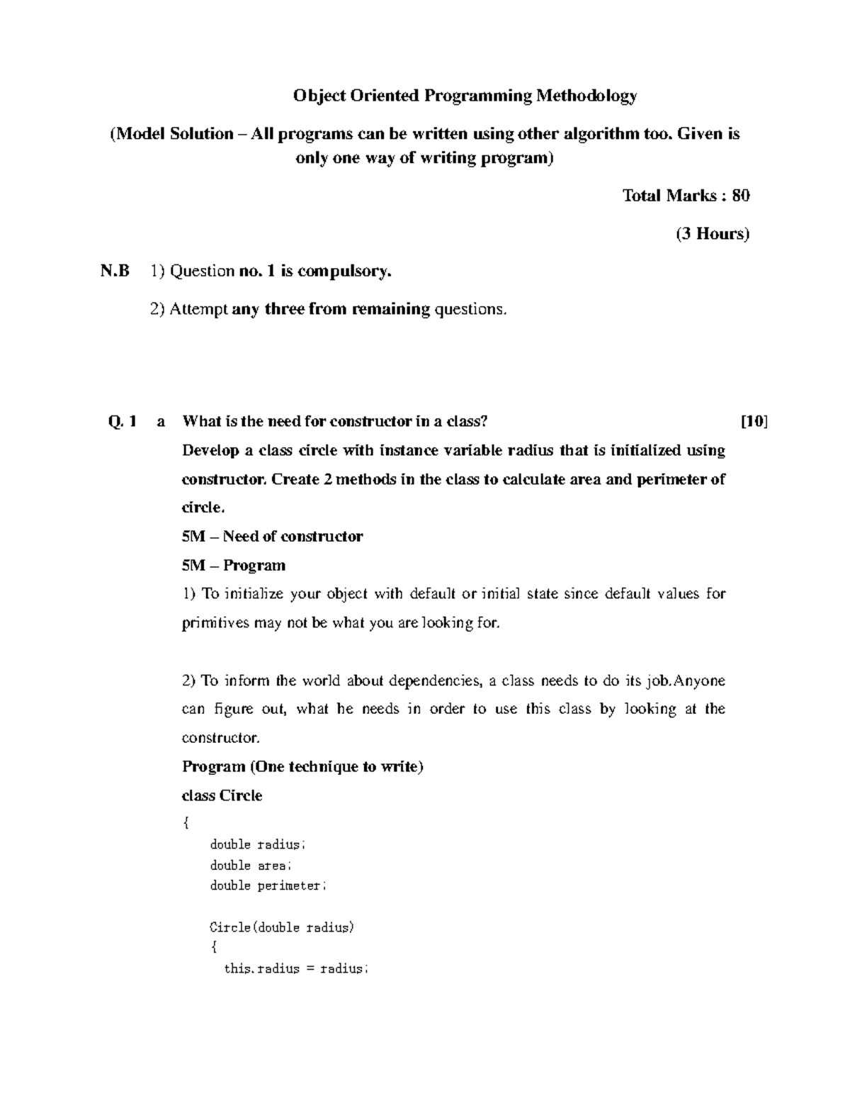 Boset boset boset - Programming - Object Oriented Programming Methodology (Model Solution – All ...