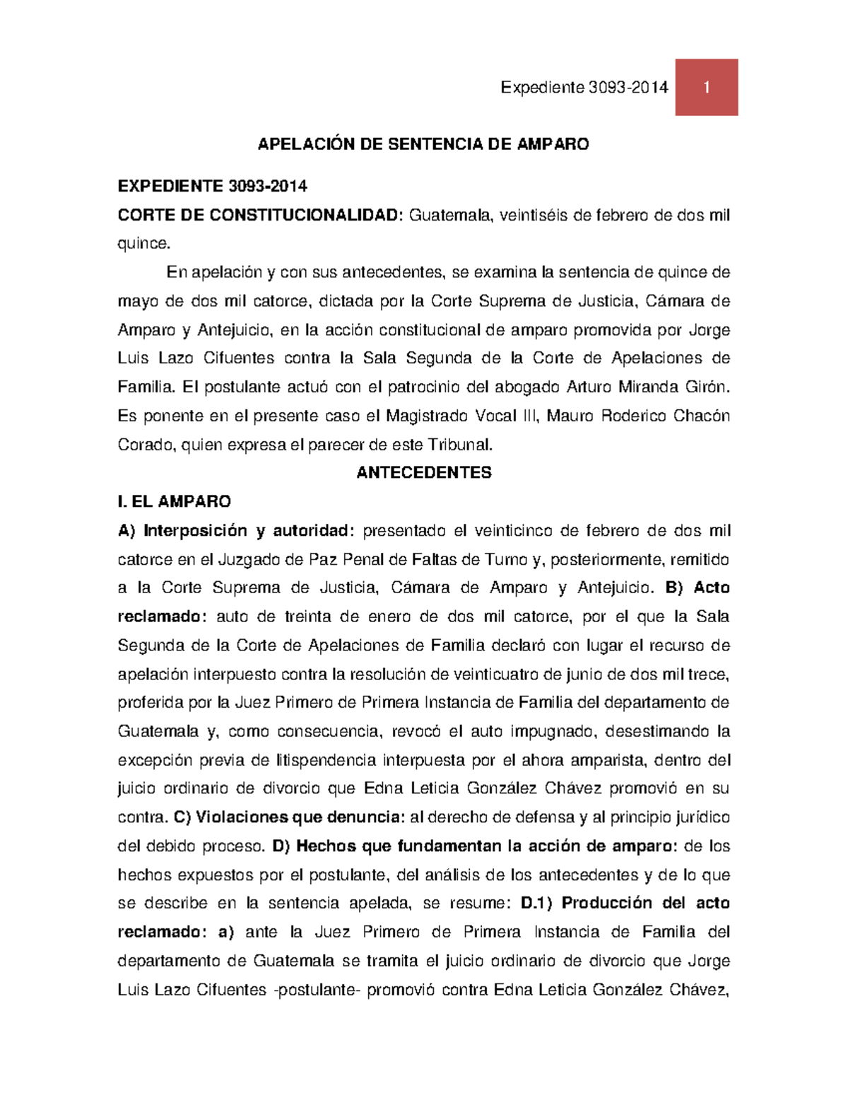 Diferencia entre acumulación y litispendencia - APELACIÓN DE SENTENCIA DE AMPARO EXPEDIENTE 3093 ...