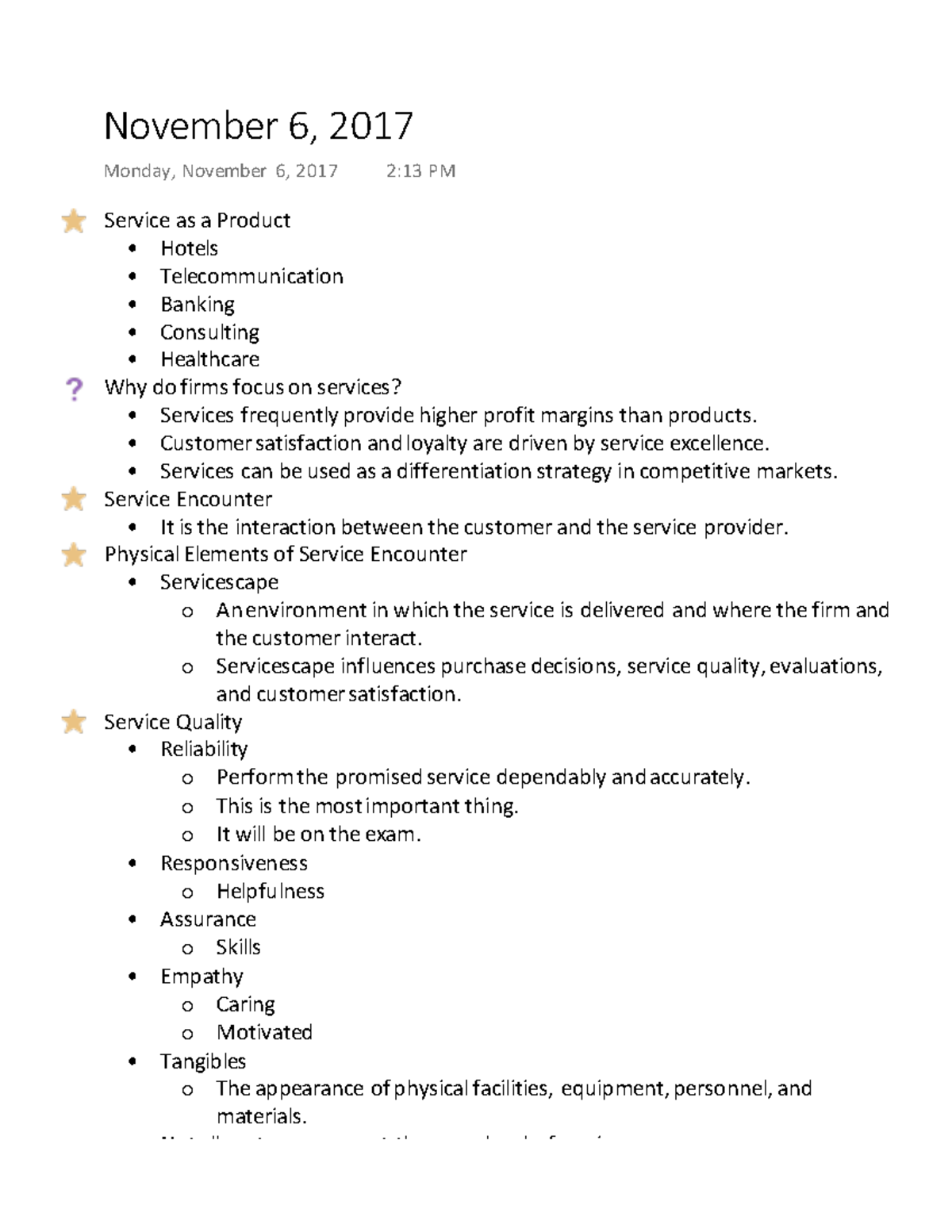 Marketing 407 Monday - Lecture notes 45 - November 6, 2017 Monday ...