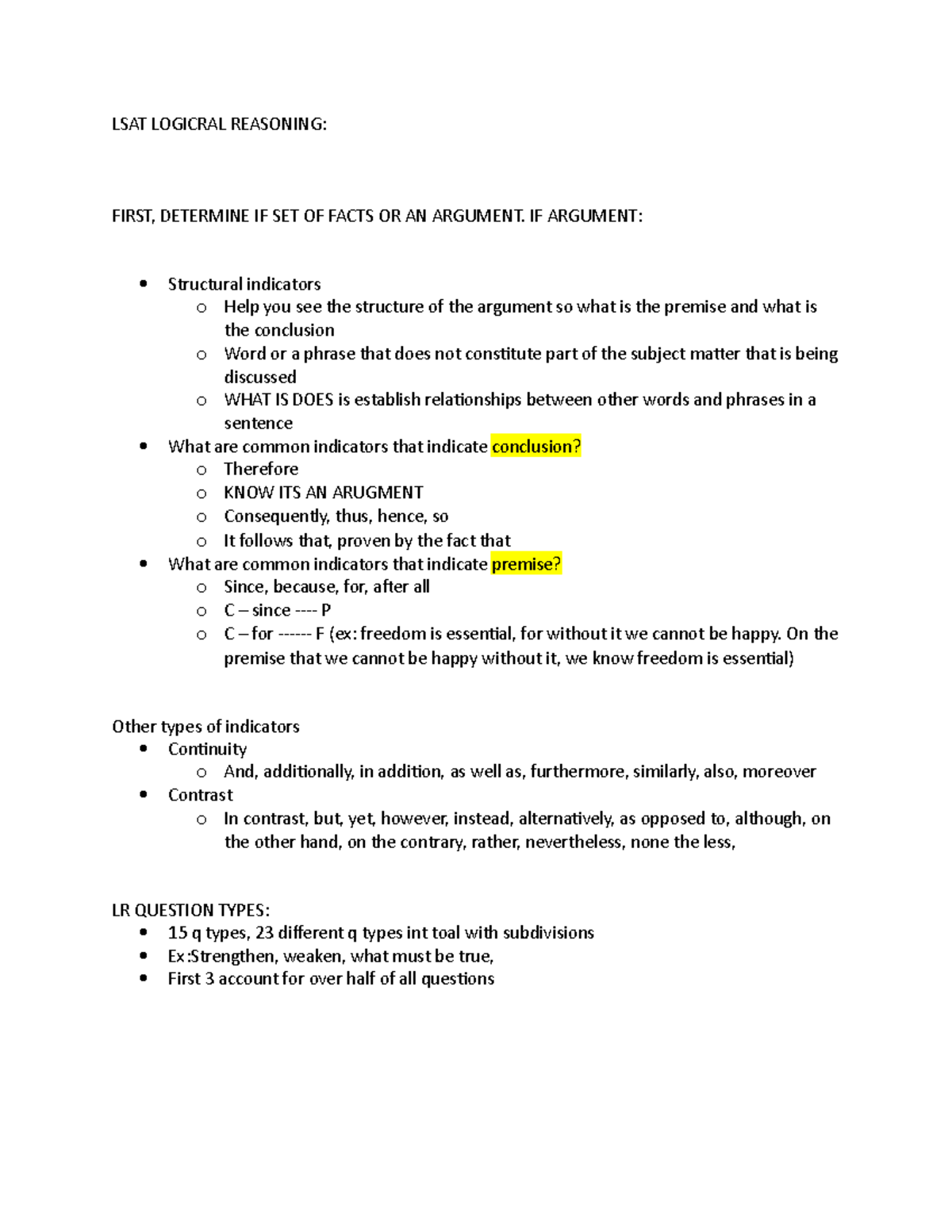 LSAT Logicral Reasoning - LSAT LOGICRAL REASONING: FIRST, DETERMINE IF ...