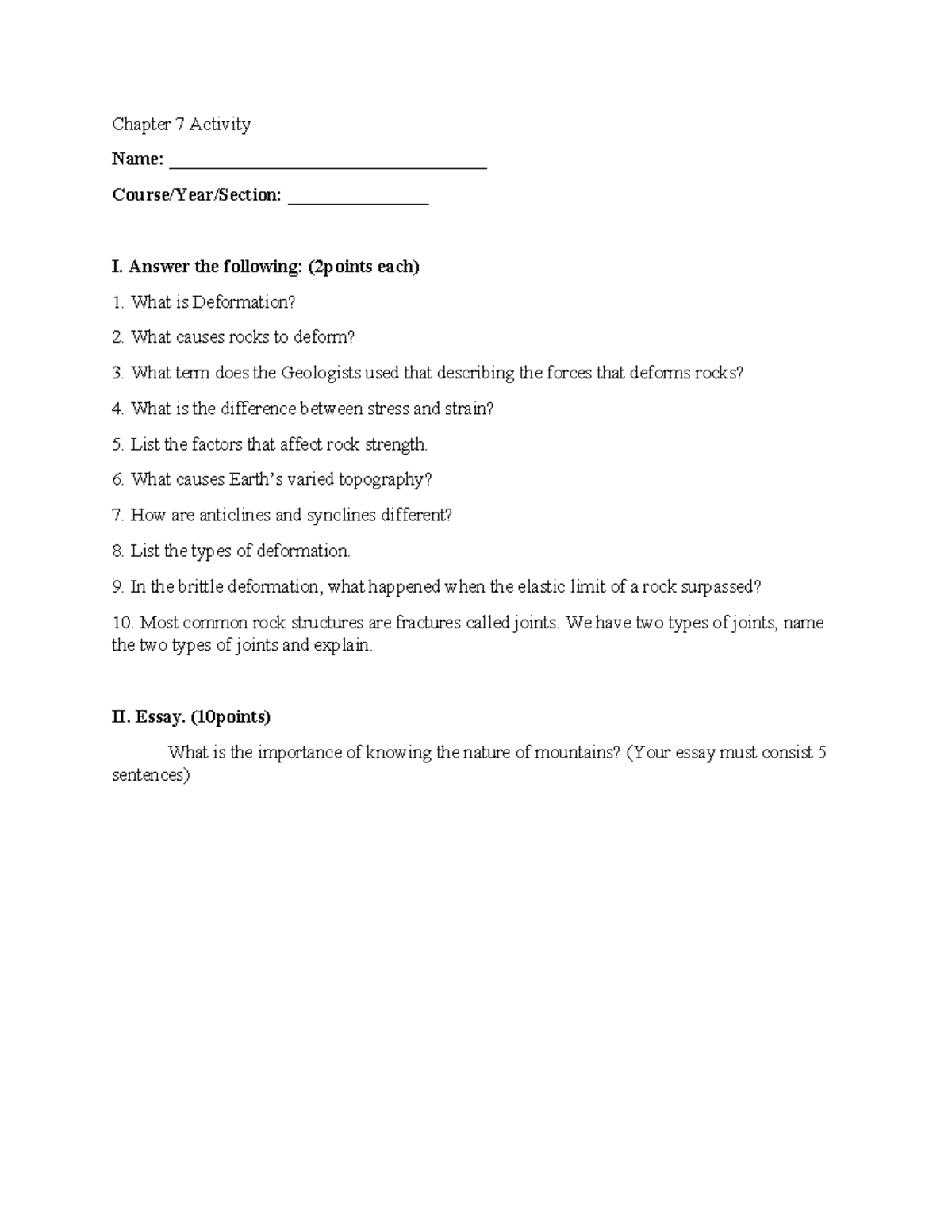 7 - Grade: JUST OPEN IT AND SEE INSIDE TO KNOW - Chapter 7 Activity ...