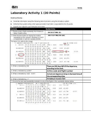 04 Laboratory Exercise 1 - ARG(2) - TH19 10 04 Laboratory Exercise 1 ...
