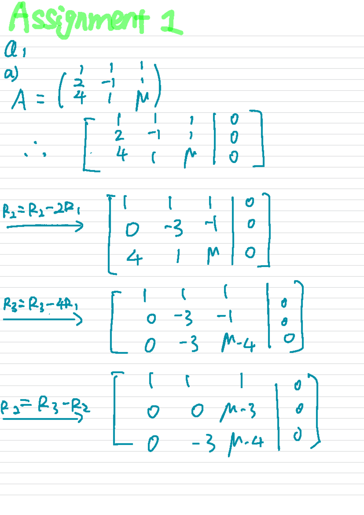 Assignment 1 - Q , ” A ( ) ... [ ] R 2 = R 2 221 时 公! 台 一 0 - 1 ...