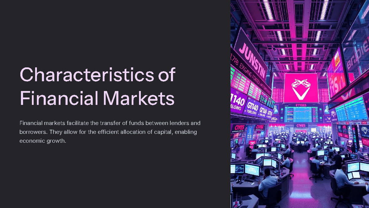 Characteristics of Financial Markets - Characteristics of Financial ...