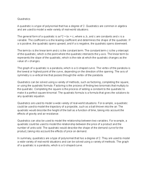 Unit+8+Homework+5 - Algebra 1 Name: ______________________________ Unit ...