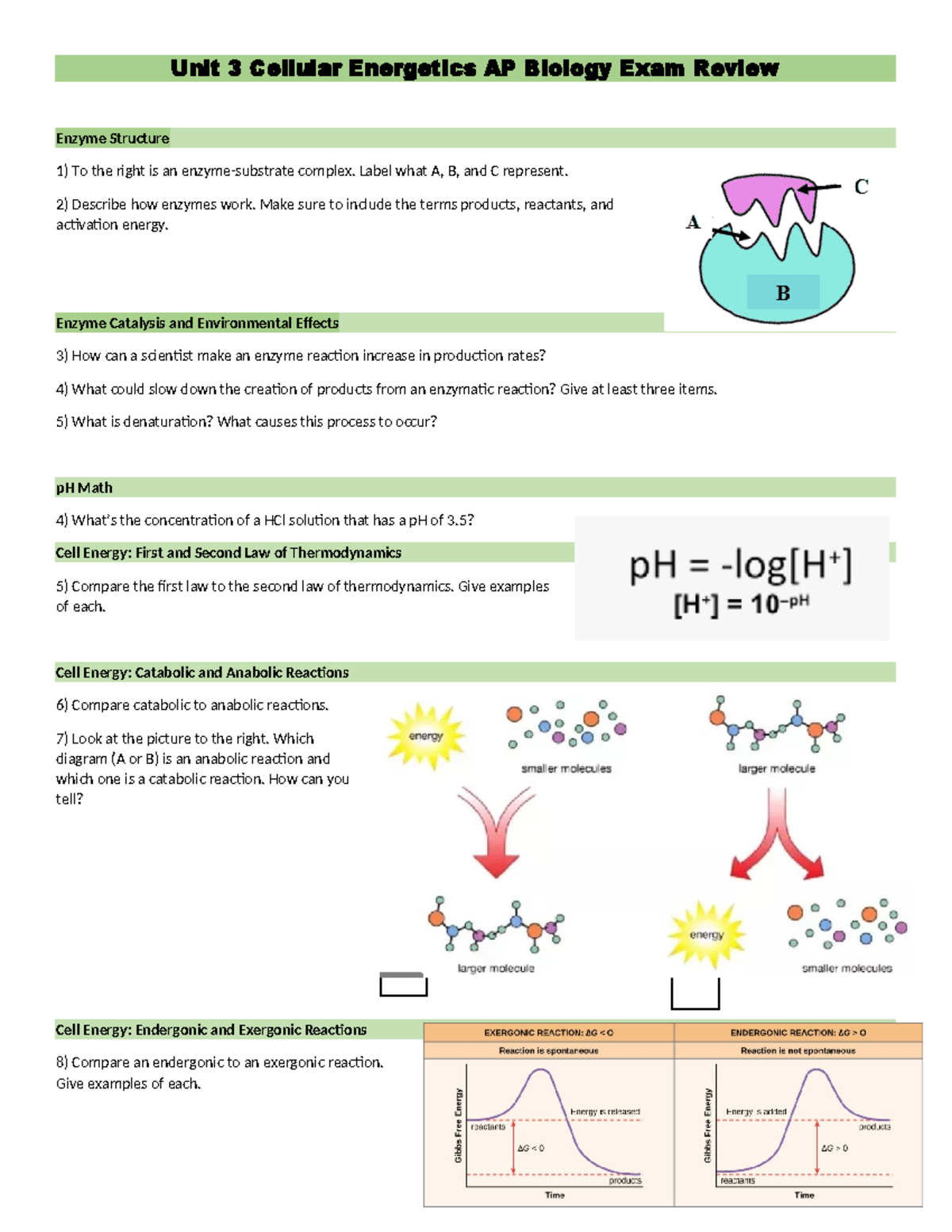 Unit-3-review - its a unit 3 review - Unit 3 Cellular Energetics AP ...