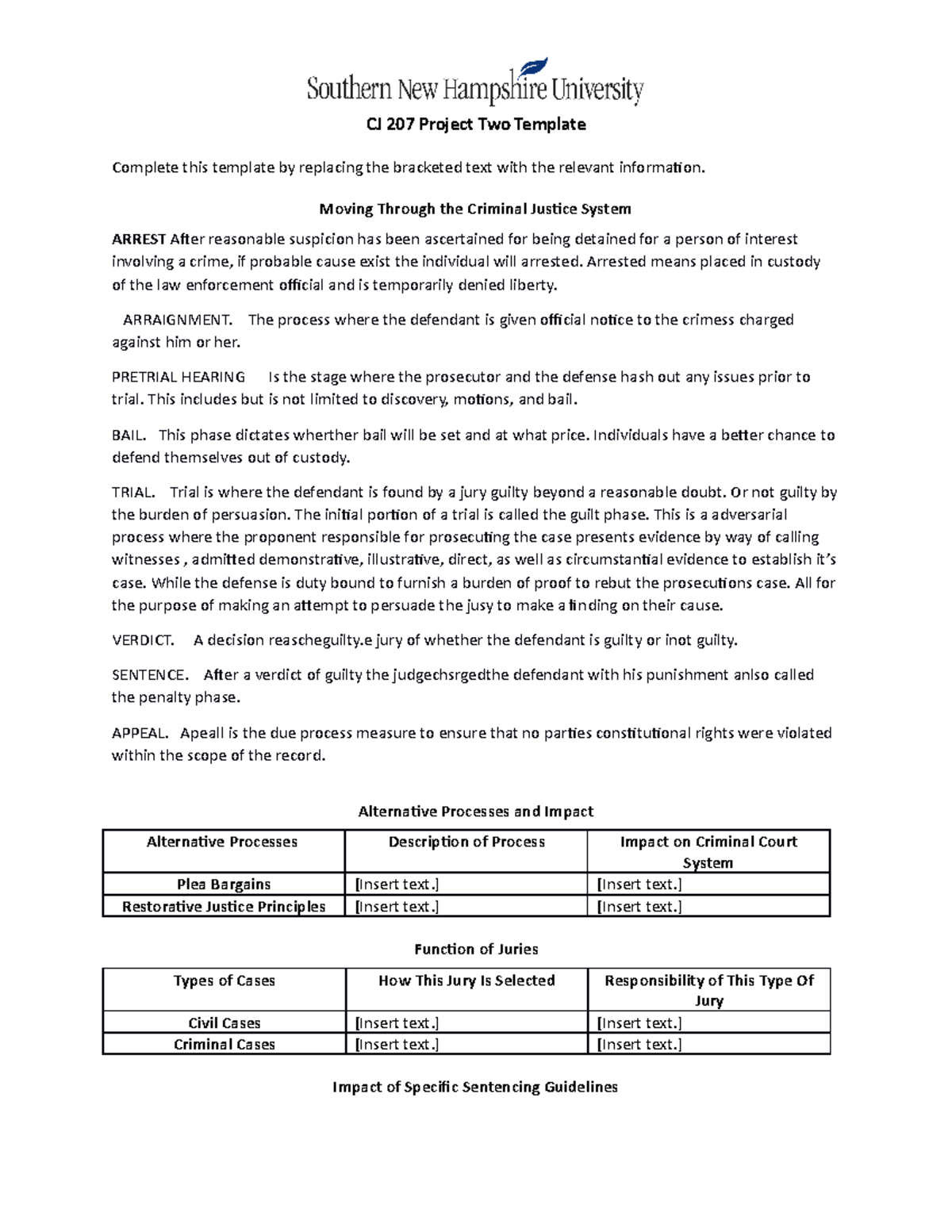 CJ 207 Project Two Template process - CJ 207 Project Two Template ...