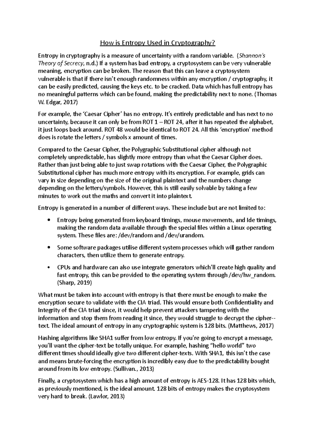 How is Entropy Used in Cryptography - How is Entropy Used in ...