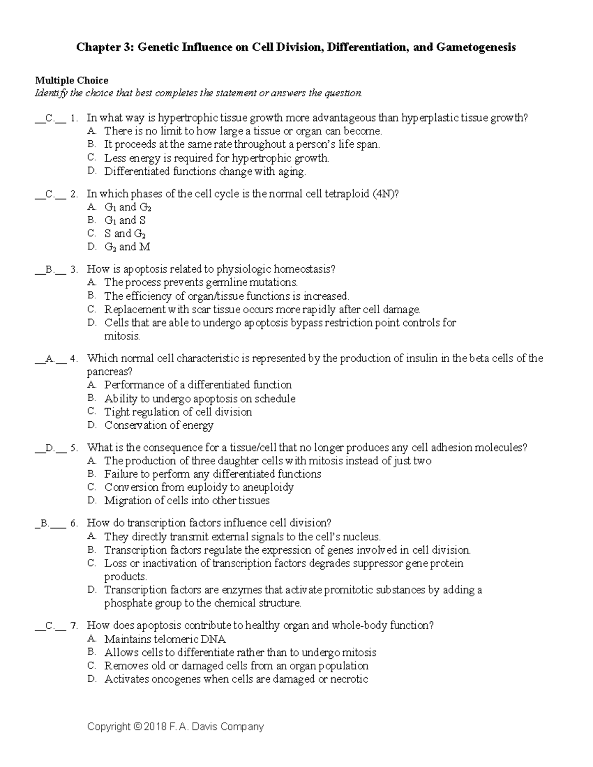 Genetic Influences on Cell Division%2C Cell Differentiation%2C and ...