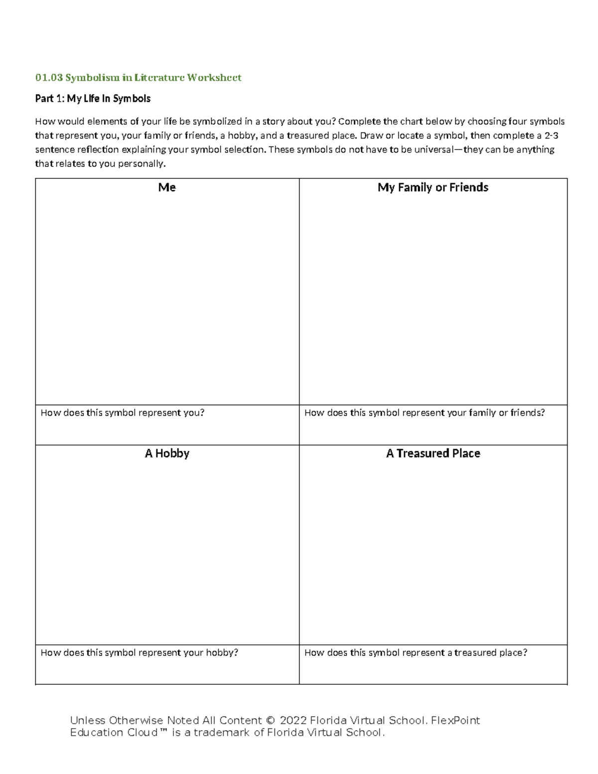 01 03 worksheet - tumnh ryhdfghdry nty n - 01 Symbolism in Literature ...