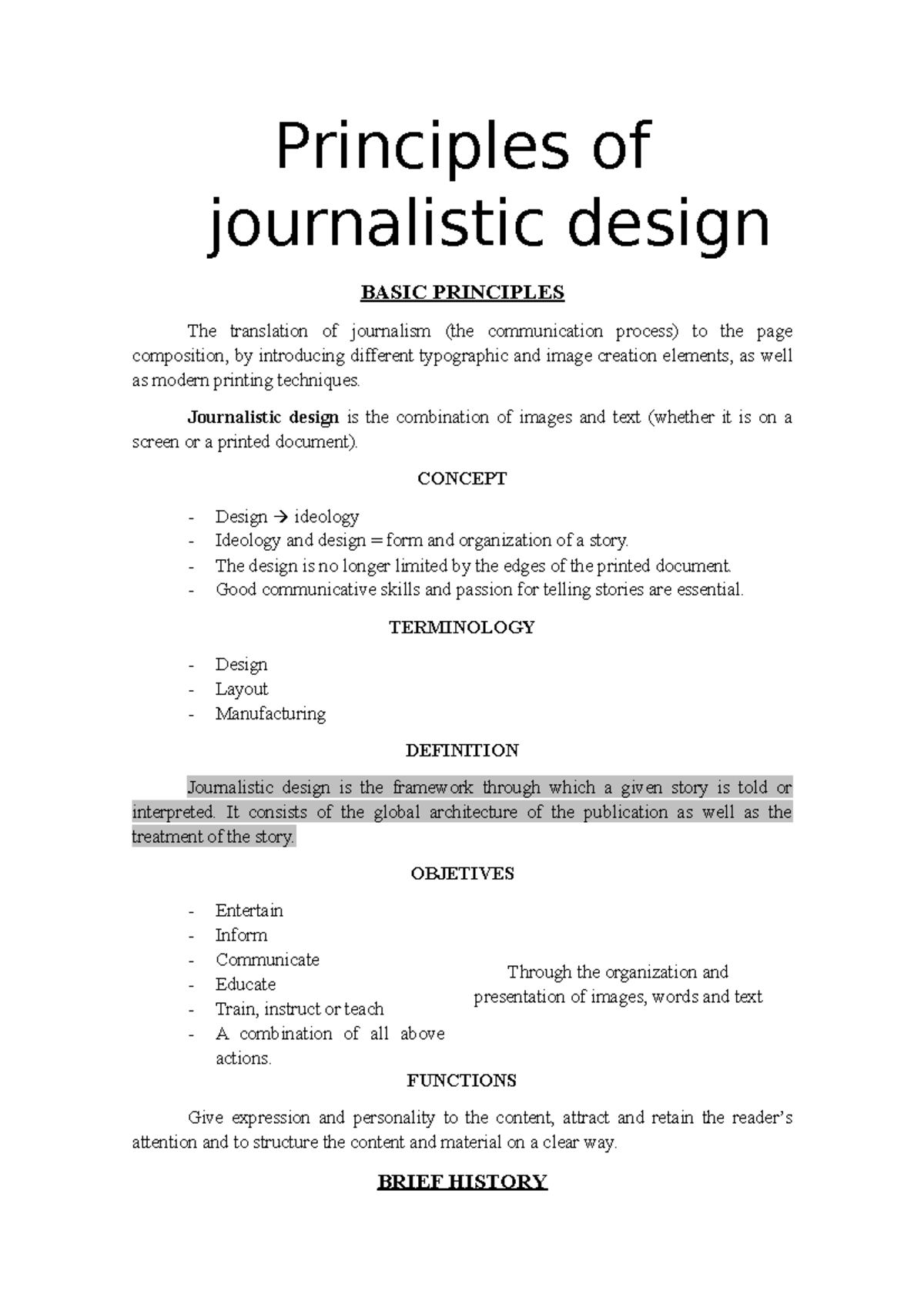 Principles of journalistic design - Principles of journalistic design ...