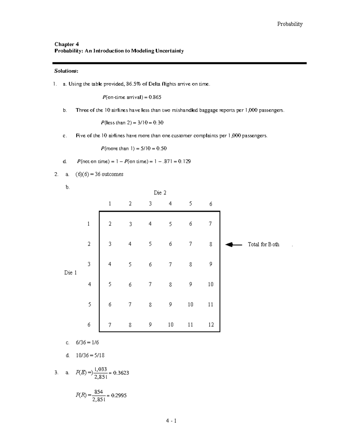 BA 4e Solutions Chapter 04- For LMS - Chapter 4 Probability: An Introduction to Modeling ...