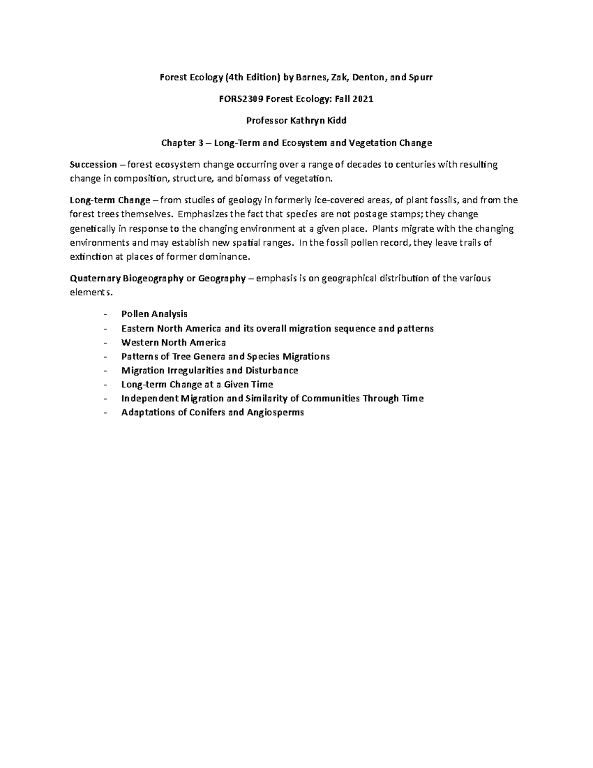 FORS2309 Forest Ecology Chapter 3 - Forest Ecology (4th Edition) by ...