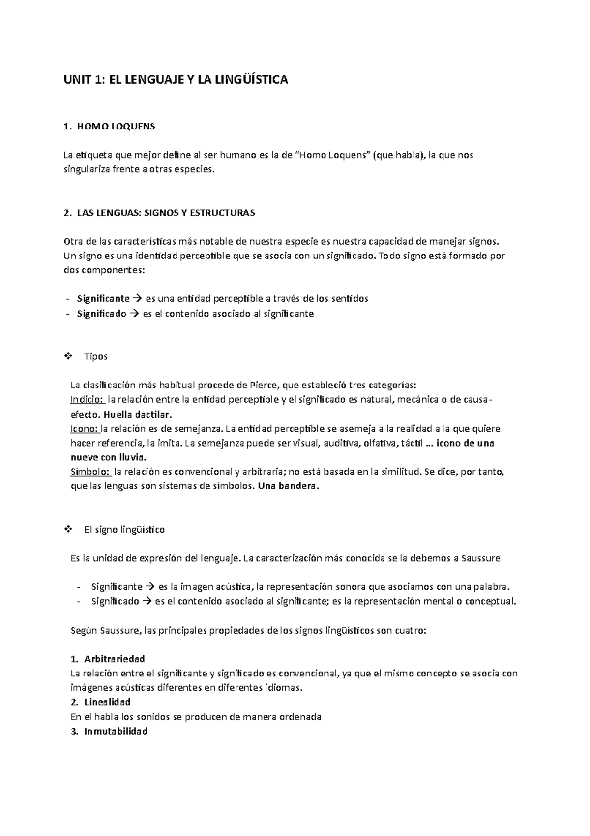 T1 - El lenguaje y la naturaleza humana - UNIT 1: EL LENGUAJE Y LA 1 ...